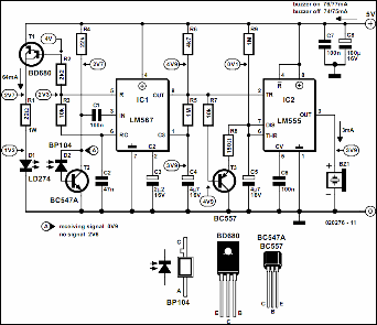 Infrared Proximity Detector Alarm using 555 Ic | Schematics World